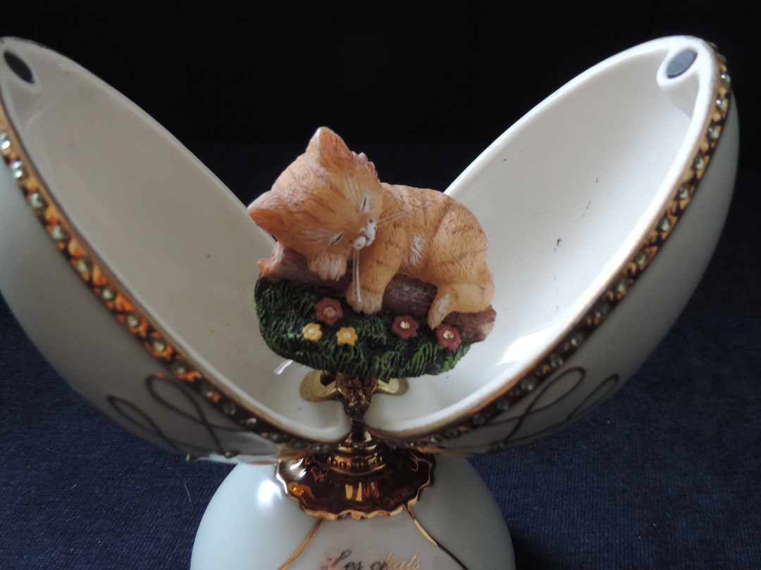 ''kitten's Dreams'' Egg-shaped Musical Box - Bradford Exchange - Etsy
