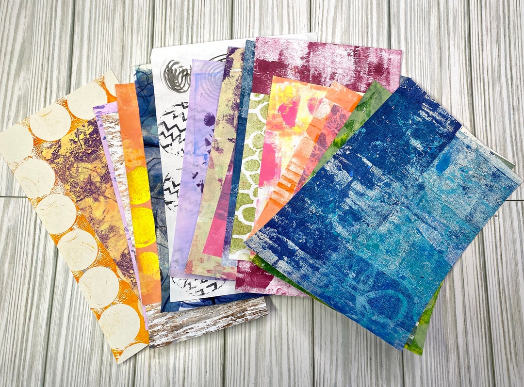 Handmade Colorful Unique Collage Art Journal Pages, Collage Fodder ...