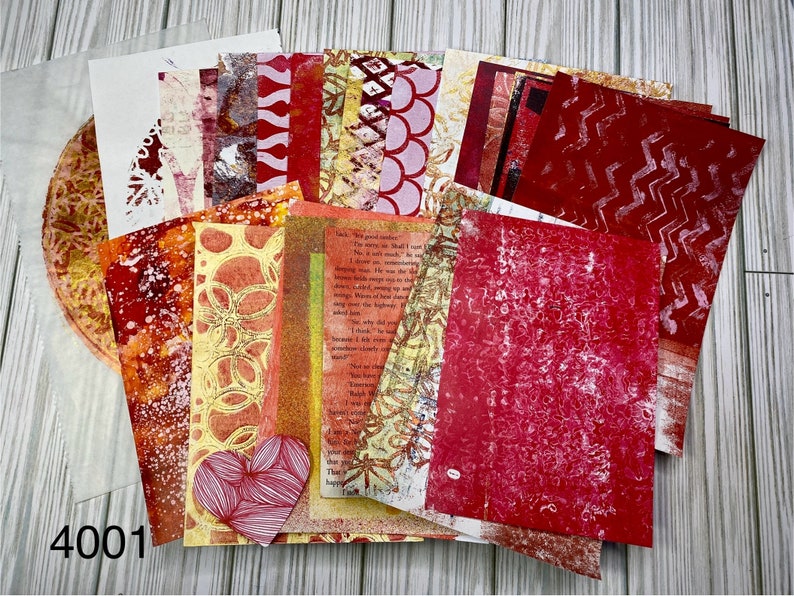 Handmade Colorful Unique Collage Art Journal Pages, Collage Fodder ...