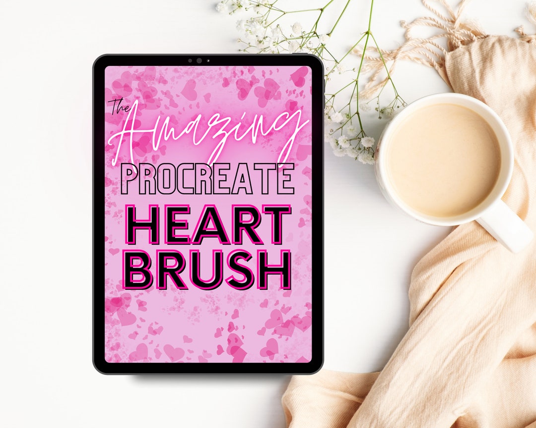 Cute Heart Stamp Procreate Brush for Digital Artists - Great for ...