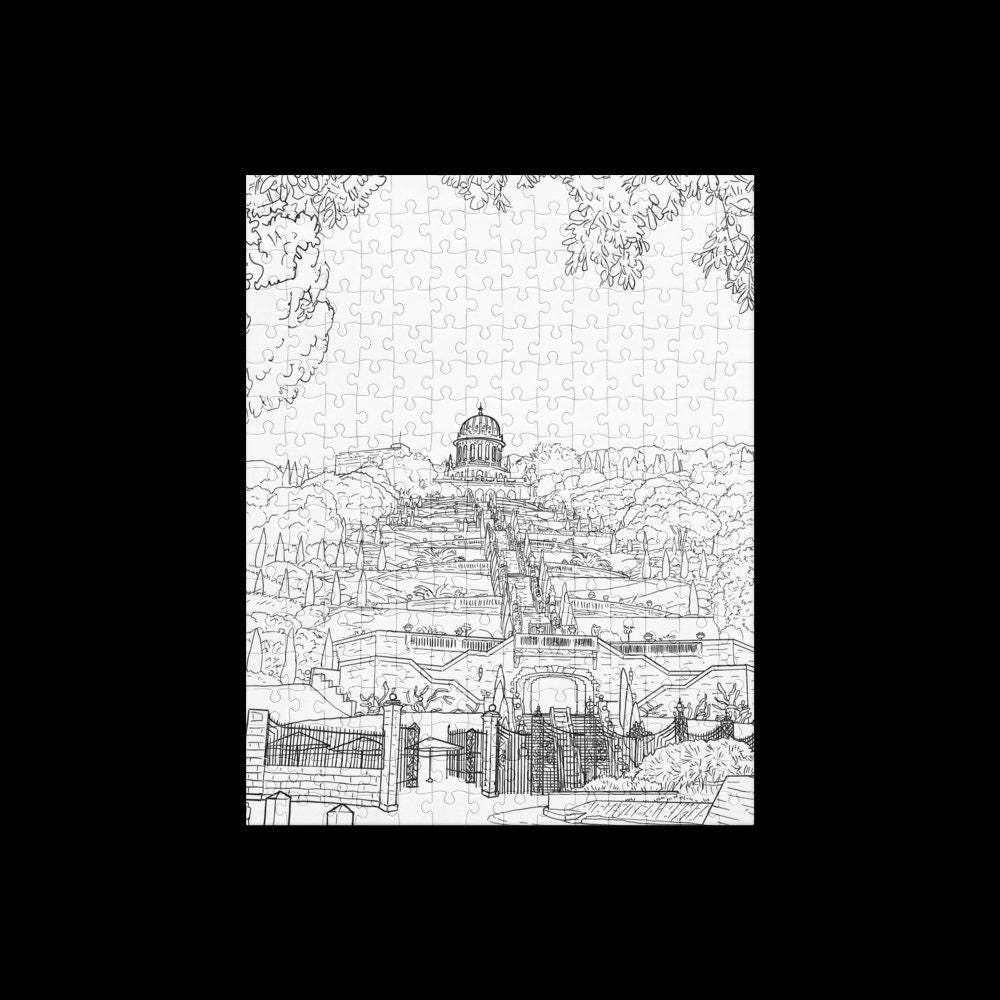 Haifa, Israel Adult Coloring Jigsaw Puzzle! Mediterranean Puzzle for ...