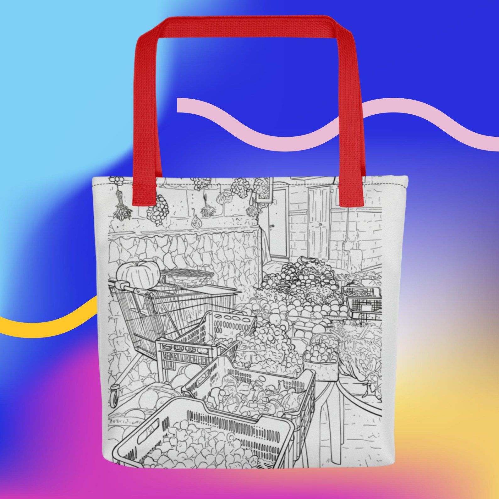 Adult Coloring Tote Bag! Ports of Call: Bari, Italy- Relaxing ...