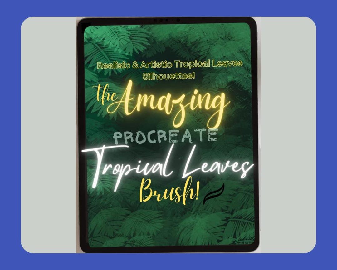 Procreate Brush - Tropical Leaves Silhouettes- Artist Digital Stamp - Etsy