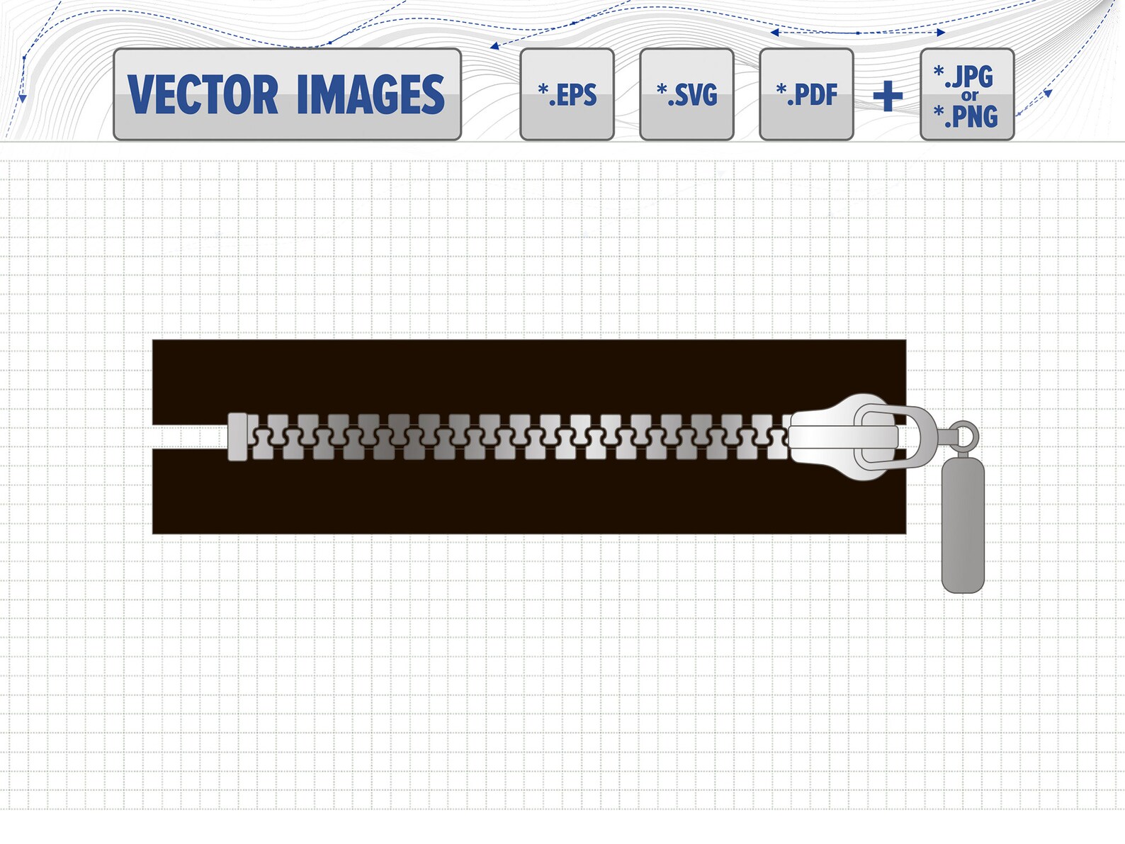 Zipper Vector Graphic Clipart Svg, Eps, Cmx, Cdr (v13), Pdf and Png - Etsy