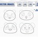 Panda Bear Faces Vector Graphic Clipart Svg, Dxf, Eps, Cmx, Cdr (v13 ...