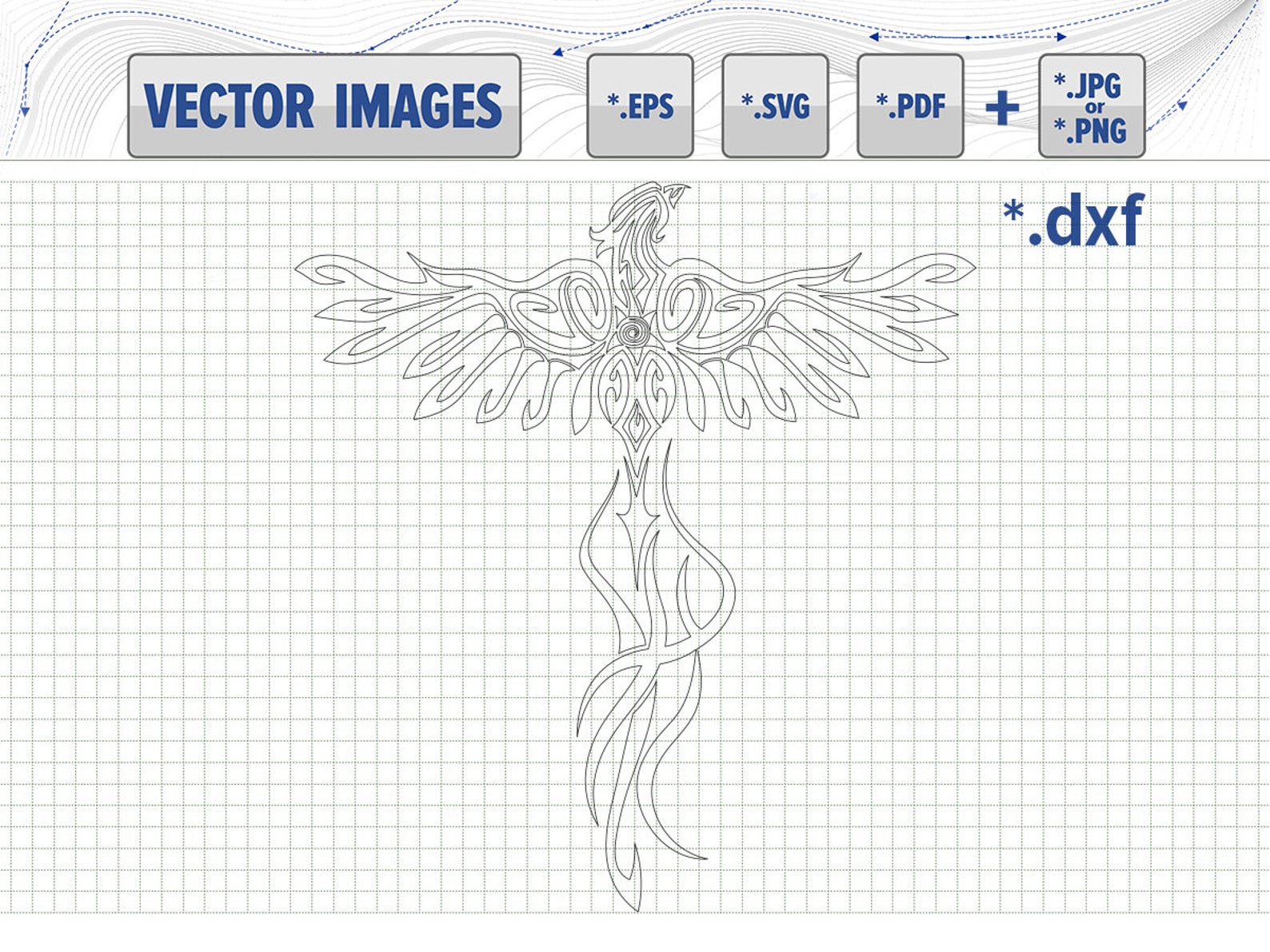 Phoenix, Bird of Wonder, the Secular Bird Vector Graphic Svg, Dxf, Eps ...