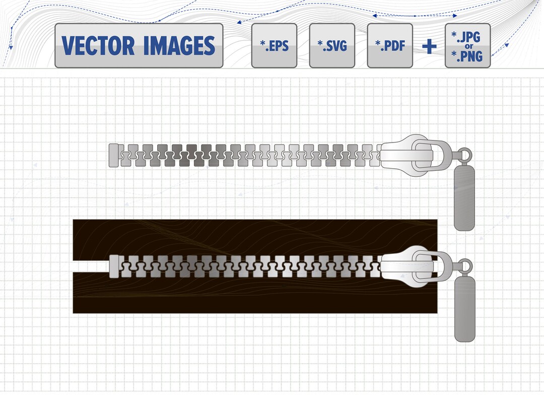 Zipper Vector Graphic Clipart Svg, Eps, Cmx, Cdr (v13), Pdf and Png - Etsy