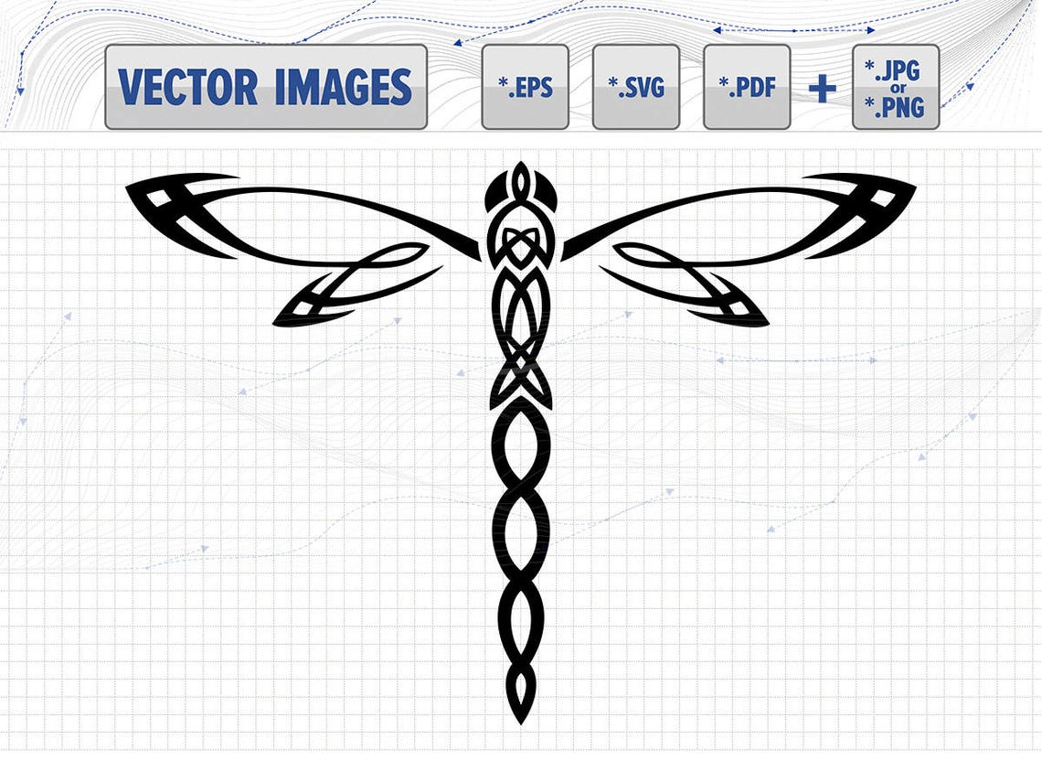 Dragonfly Vector Graphic Svg, Dxf, Eps, Pdf and Png for Instant ...