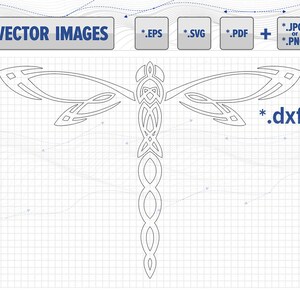 Dragonfly Vector Graphic Svg, Dxf, Eps, Pdf and Png for Instant ...