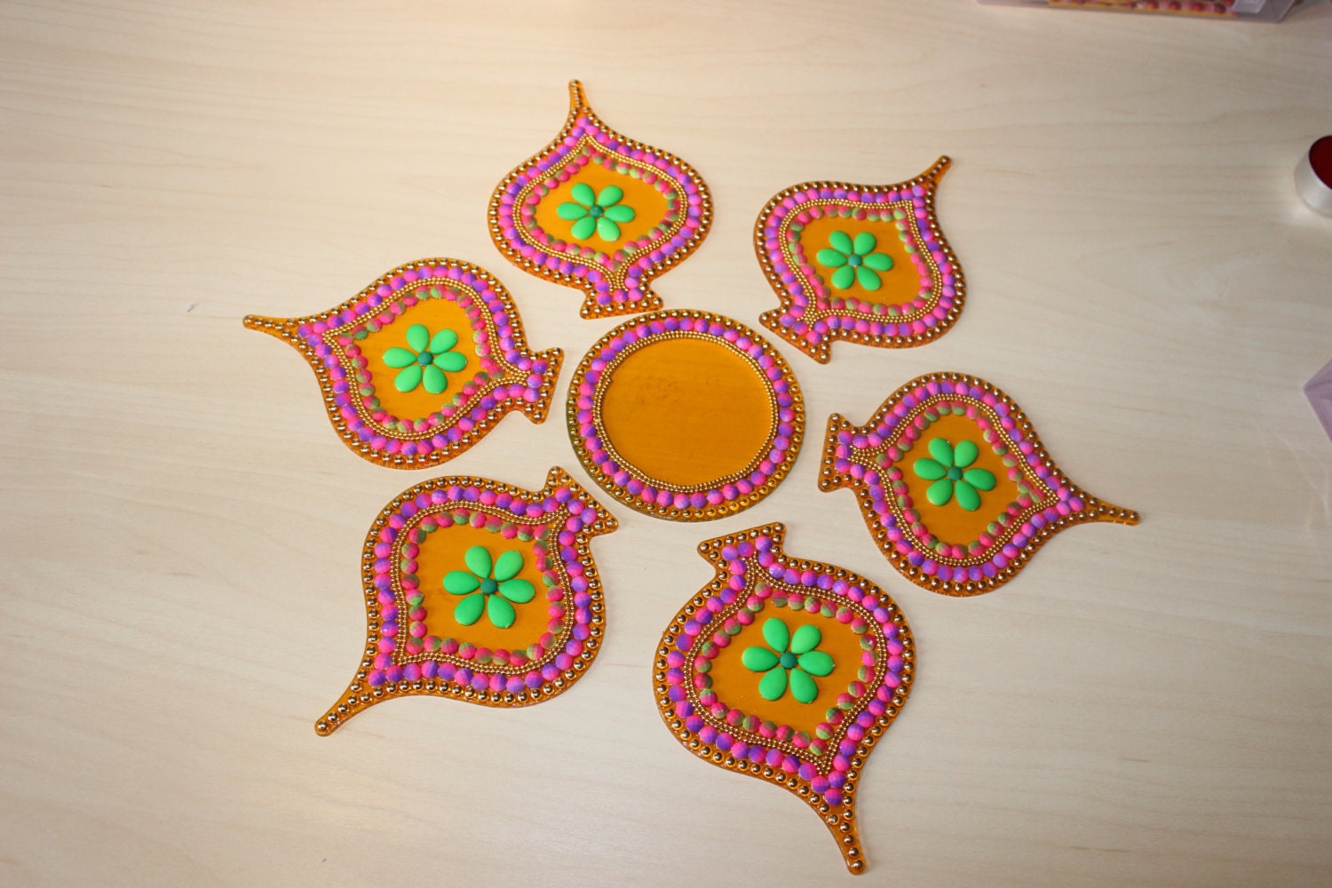 Paisley Design Rangoli, Diwali Decor. Tranditional Indian Floor Art or ...