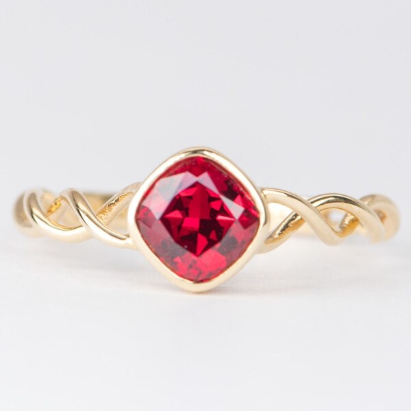 Bezel Set Ruby - Etsy