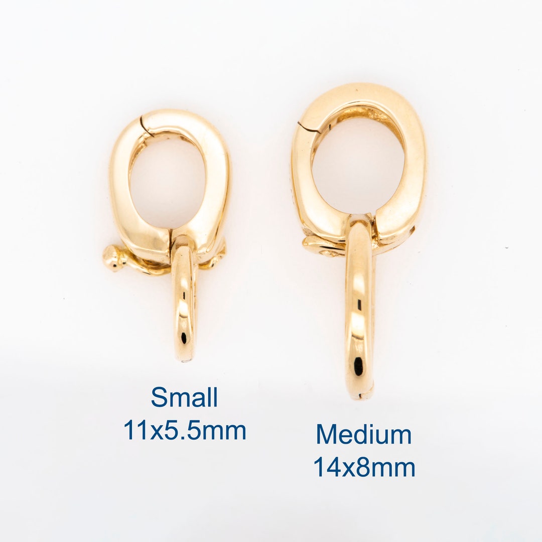 14x8mm Pendant Charm Enhancer Converter Bail Openable With Safety Latch ...