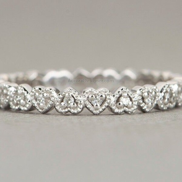 Heart Wedding Band - Etsy