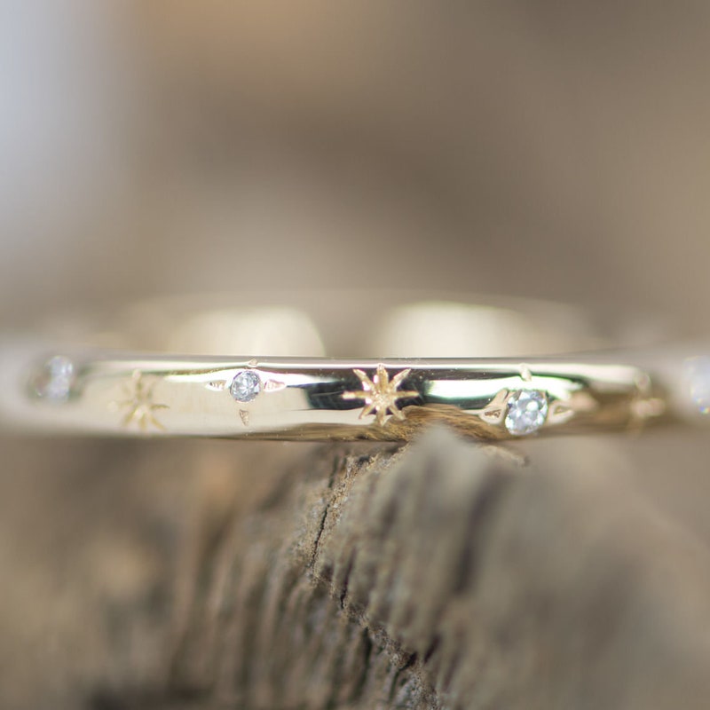 Star Wedding Band - Etsy