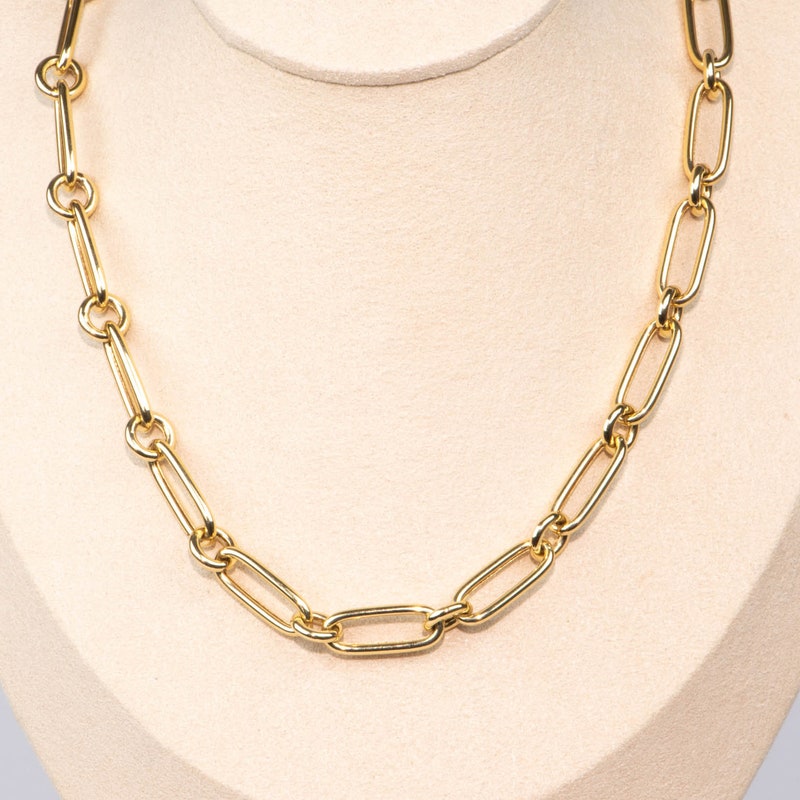 Gold Chain Link Necklace - Etsy
