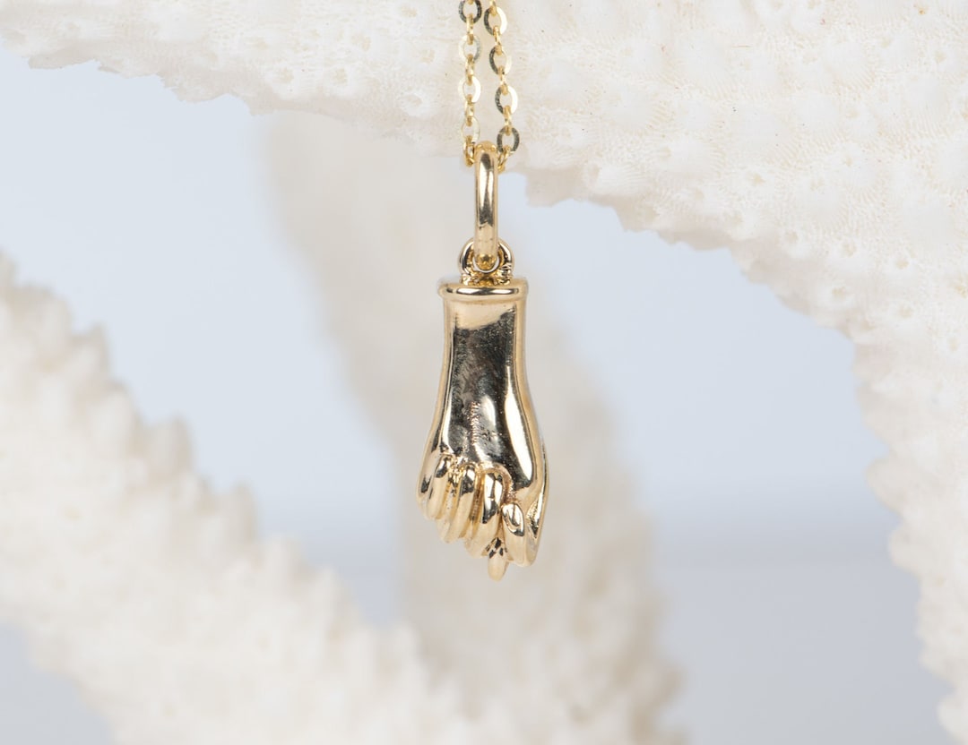 Figa Hand Gesture Mano Fico Good Luck Symbol Solid 14K Gold Pendant ...