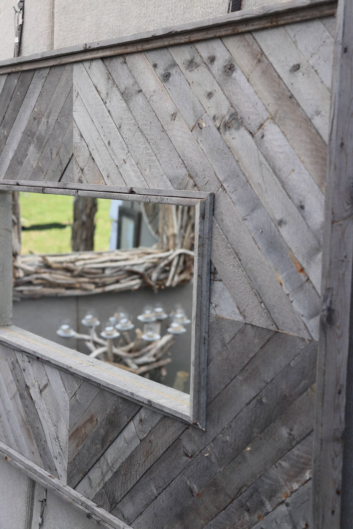 Reclaimed MirrorRustic Industrial mirror Reclaimed wood | Etsy