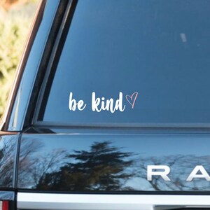 Cute Be Kind Car Decal With Heart - Etsy