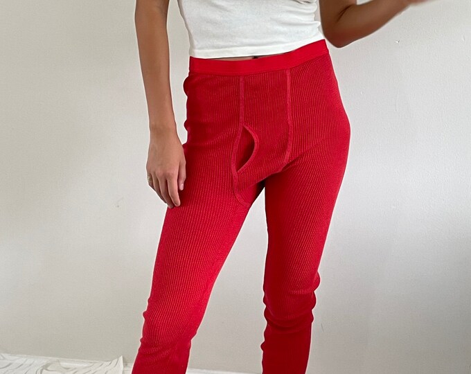 70s Red Thermal Long Johns / Vintage Red Thermal Boyfriend - Etsy
