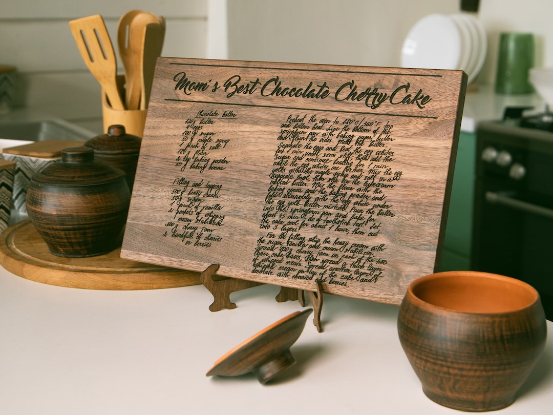 Personalized Recipe Cutting Board: Engraved Handwritten Family Recipe ...