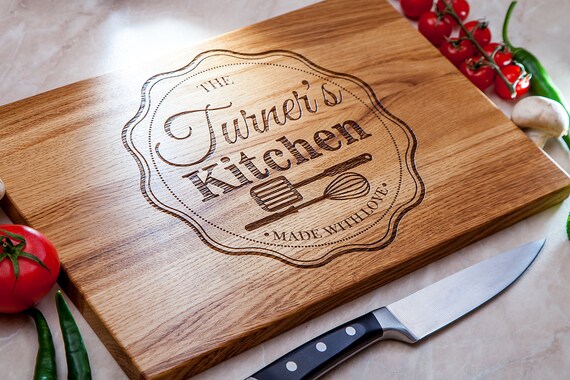 Wood Cutting Board Custom Cutting Board Wedding Engraved | Etsy
