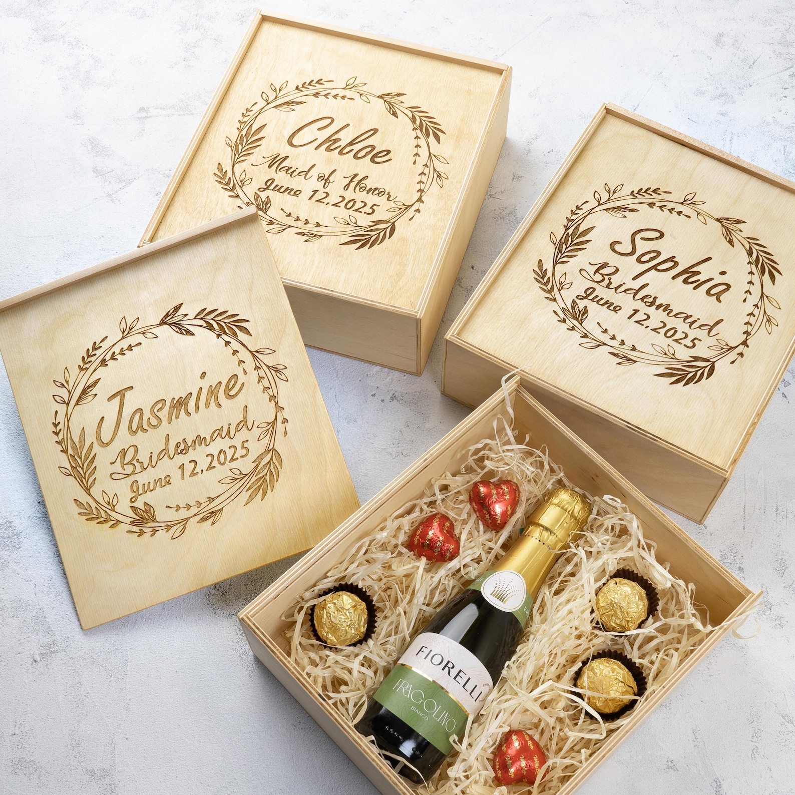 Bridesmaid Gift Box Personalized, Maid of Honor Proposal Gift Idea ...