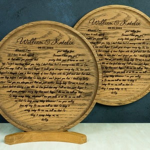 Our First Dance-wedding Song Lyrics Engraved Board-first Dance Song ...