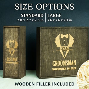 Engraved Wooden Proposal Box: Groomsmen Gift Box - Etsy