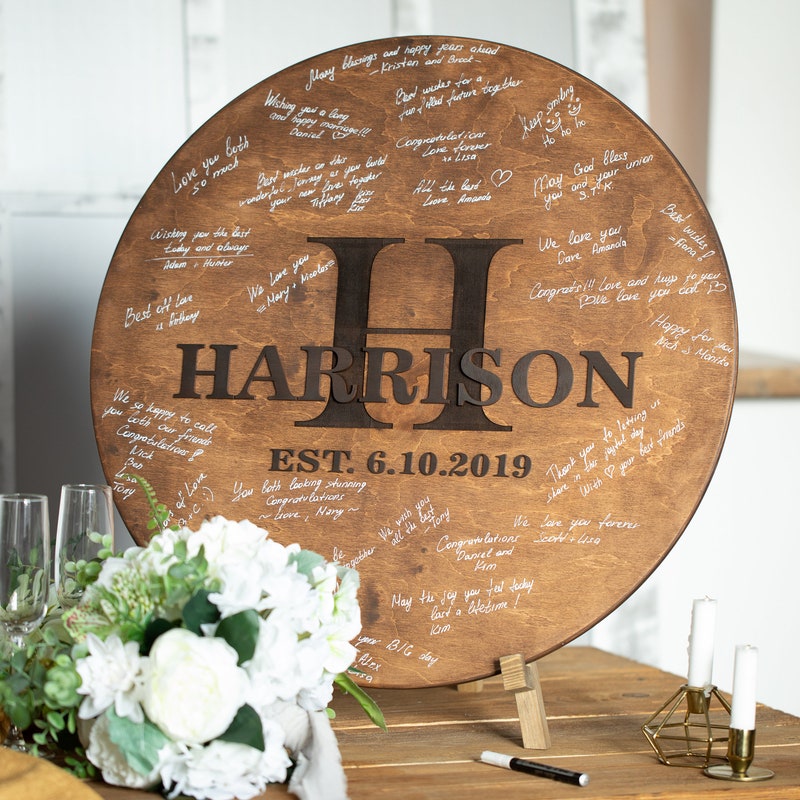 Initial Guest Book - Etsy