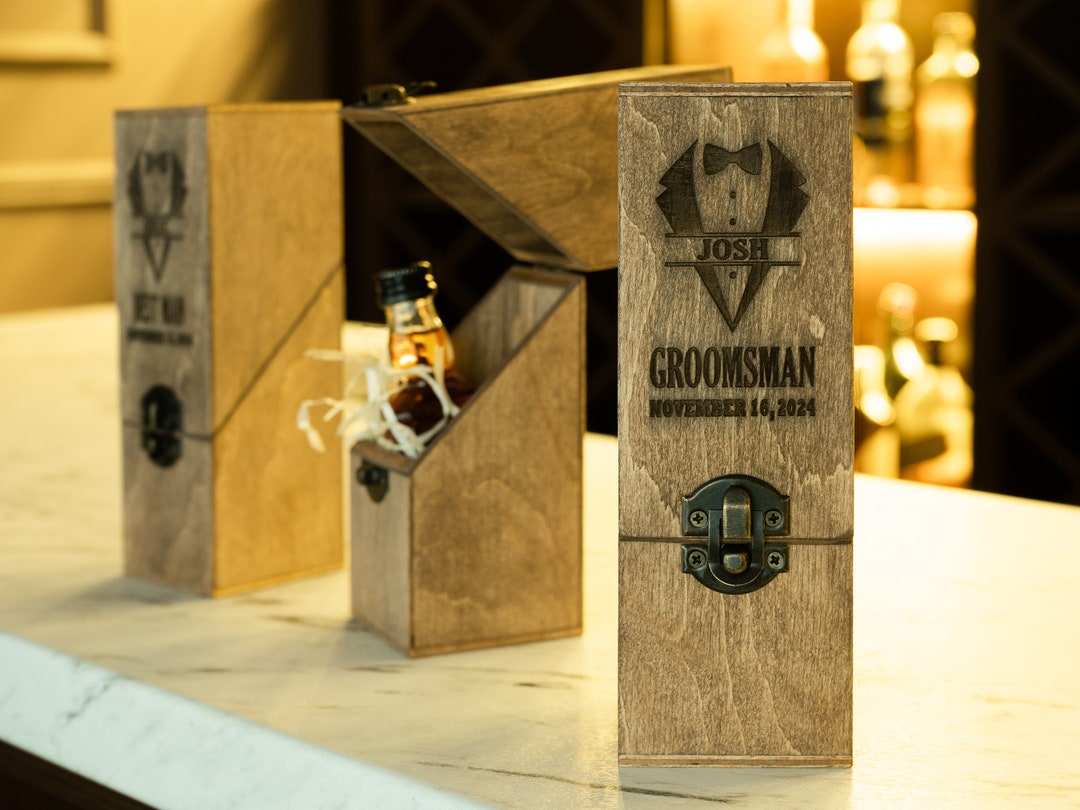 Personalized Gift Boxes for Groomsmen Proposal, Engraved Wooden ...