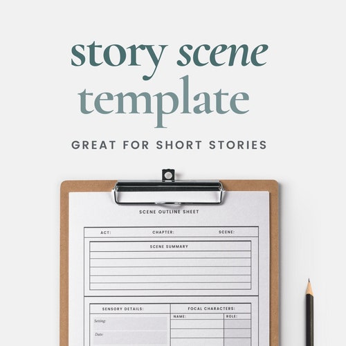 Scene Chapter Template Story Planner Printable PDF - Etsy