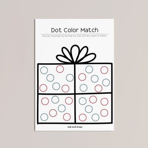 Holiday Dot Sticker and Marker Printable - Etsy