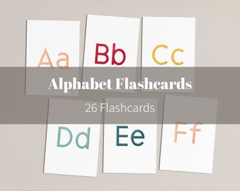 Minimalist Alphabet Printable Flashcards, Letter Cards, Digital ...
