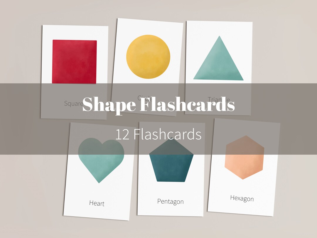 Shapes Toddler Flashcards Printable - Etsy