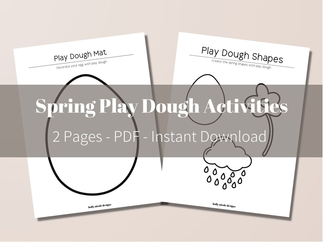 Spring Play Dough Printable - Etsy