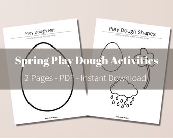 Easter Play Dough Mats - Spring - Printable - Toddler Activity - Fine ...