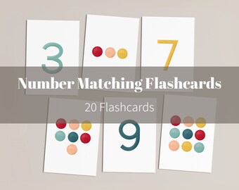 Numbers Toddler Flashcards Printable - Etsy