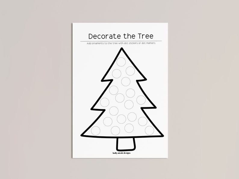 Holiday Dot Sticker and Marker Printable - Etsy