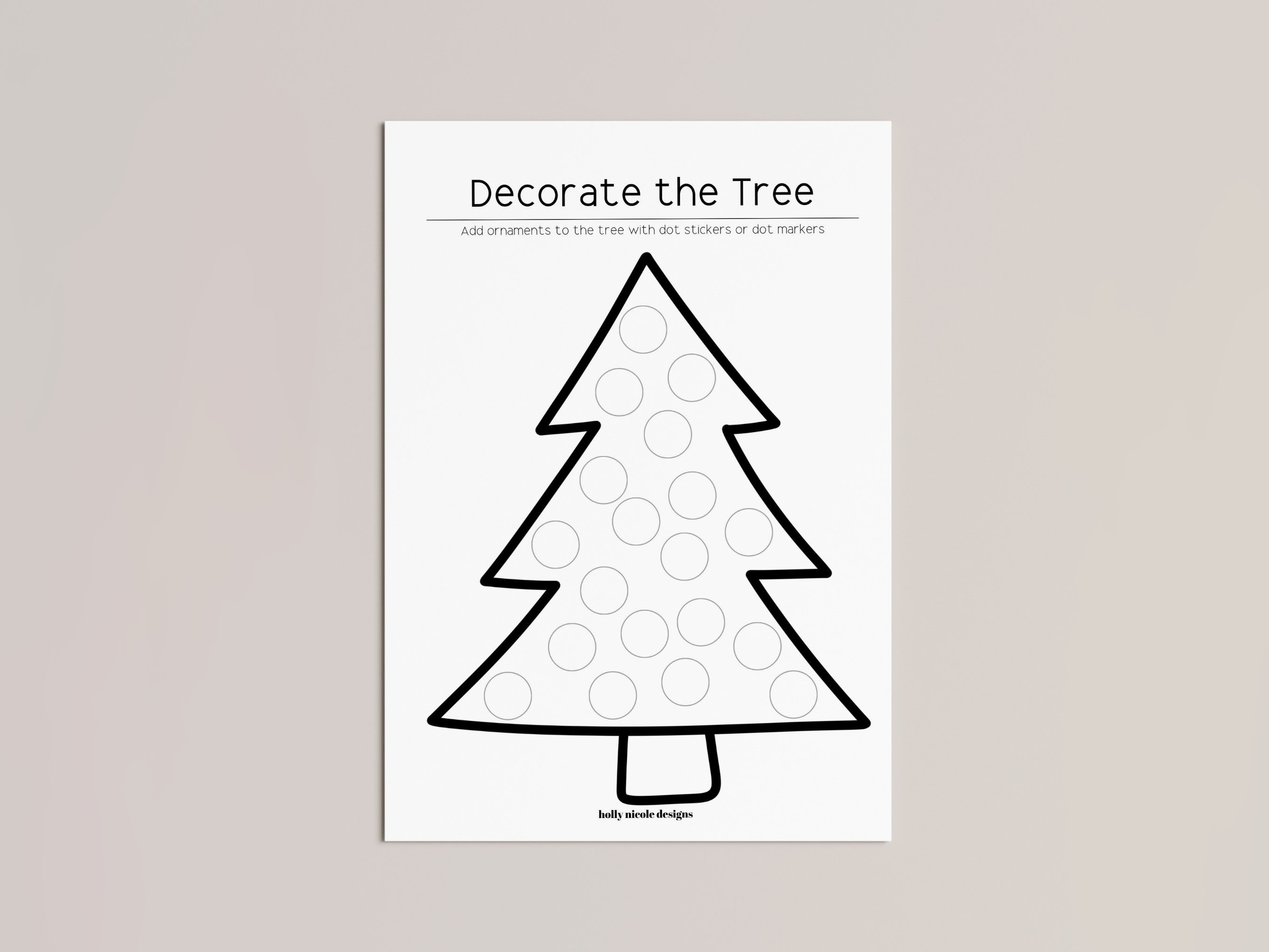 Holiday Dot Sticker and Marker Printable - Etsy