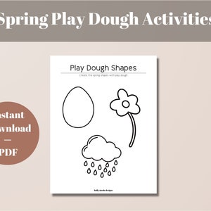 Spring Play Dough Printable - Etsy