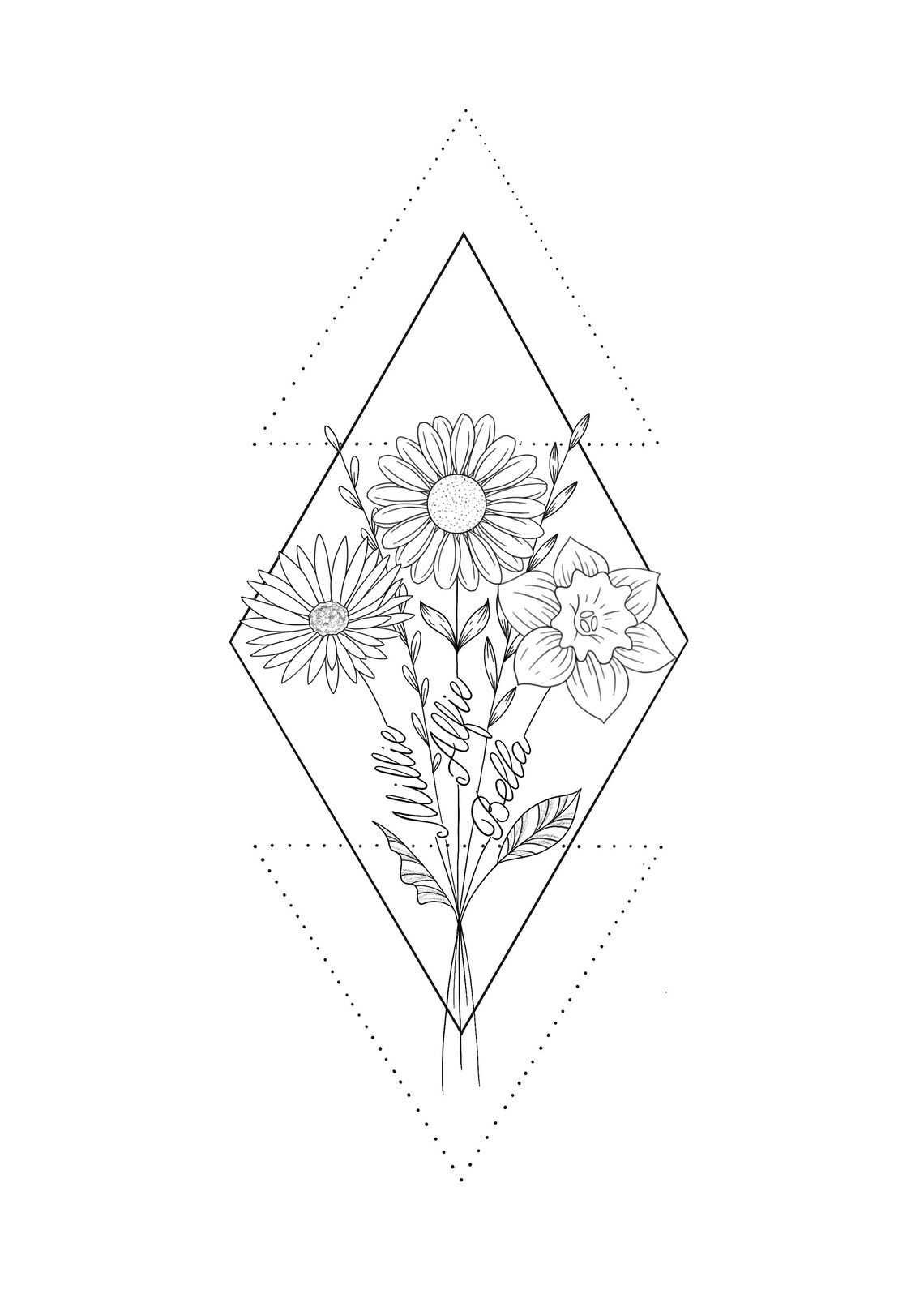 Custom Names Birth Flower Bouquet/ Birth Month Flower/ Flower - Etsy ...