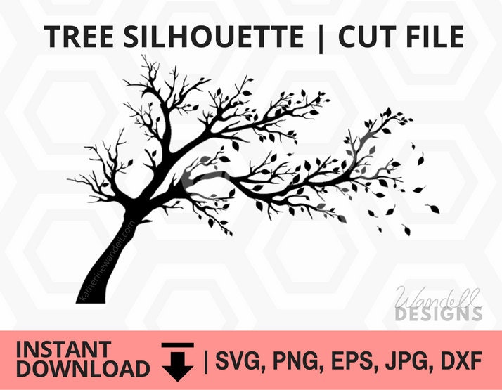 Tree Silhouette Digital Cut File - Etsy