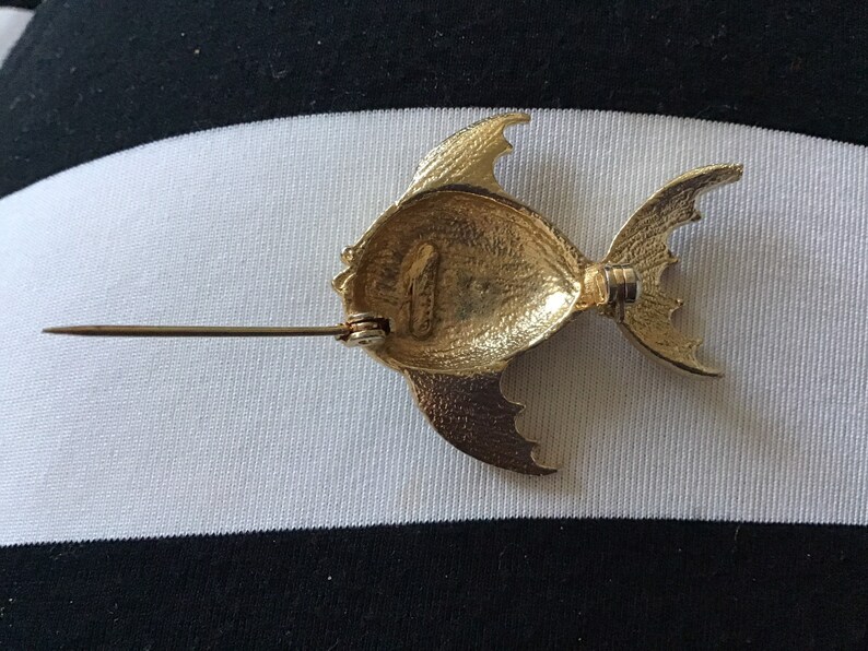 Vintage Boucher Gold Plated Fish Brooch - Etsy