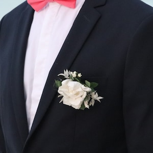 Buttonhole GENEROSITE Preserved Flower Accessory, Gardenia Wedding ...