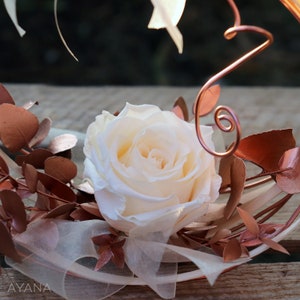 Wedding Ring Keeper ARCADE ROSE GOLD, Trendy Ring Holder With Preserved ...