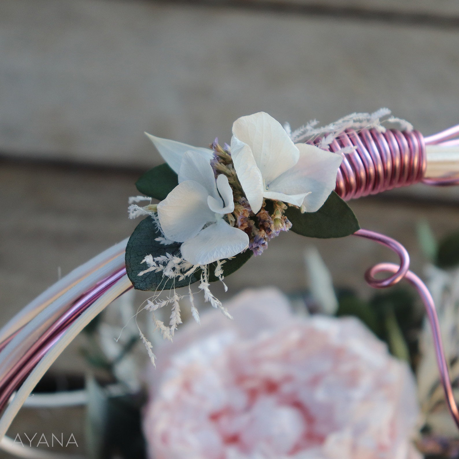 Arcade Wedding Ring Holder PIVOINE, Romantic Ring Holder With Natural ...