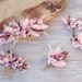 Hair Combs ELEANOR Dried and Preserved Flower Pastel Pink and - Etsy