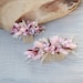 Hair Combs ELEANOR Dried and Preserved Flower Pastel Pink and - Etsy