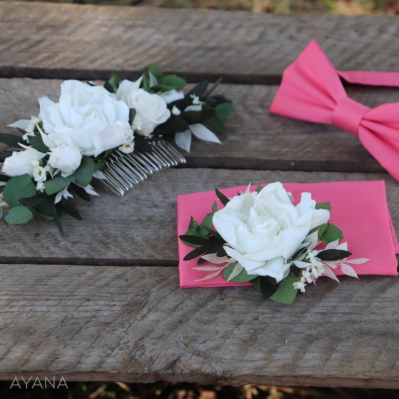 Buttonhole GENEROSITE Preserved Flower Accessory, Gardenia Wedding ...