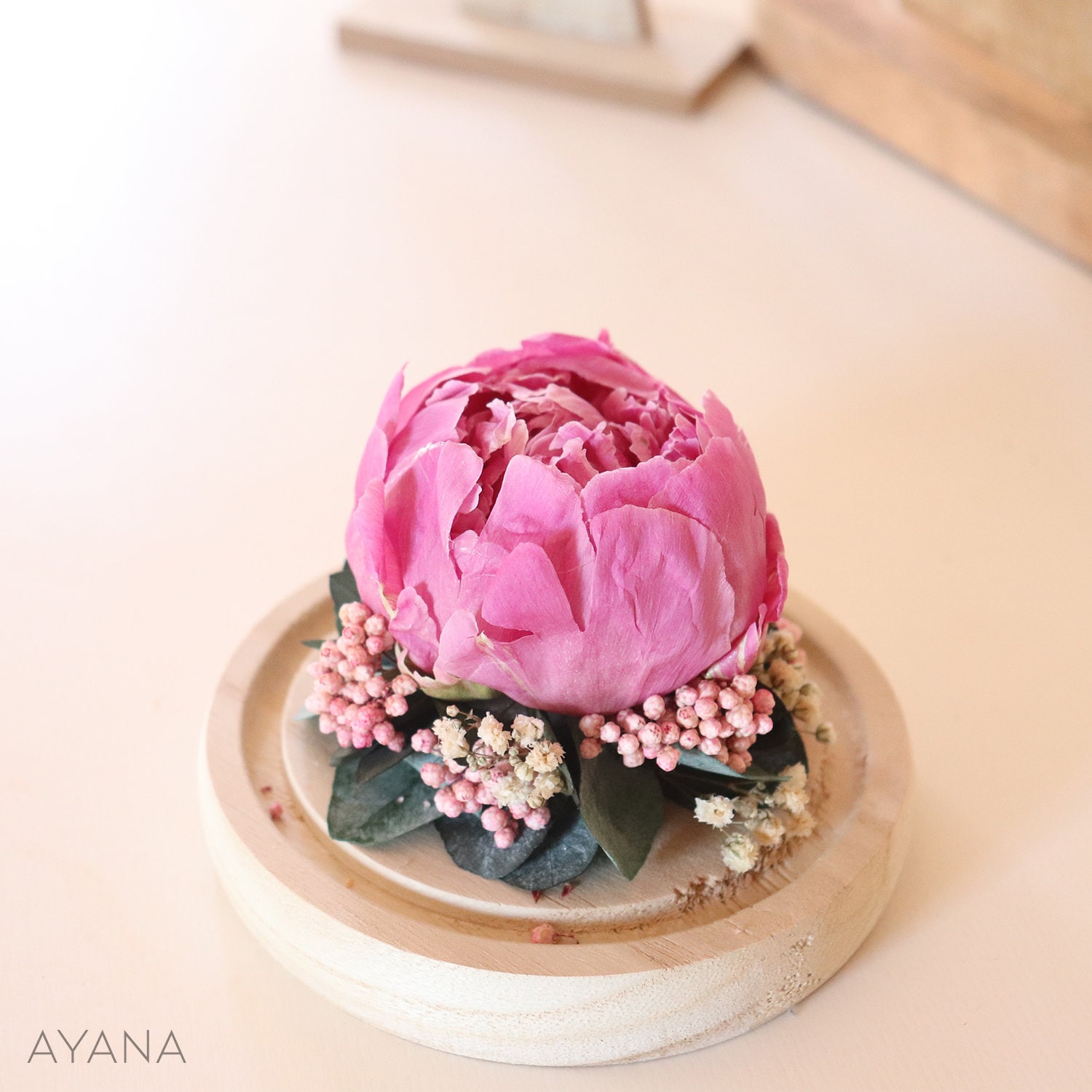 Eternal Peony Under Glass Dome SECRET GARDEN Eco Responsible Gift ...